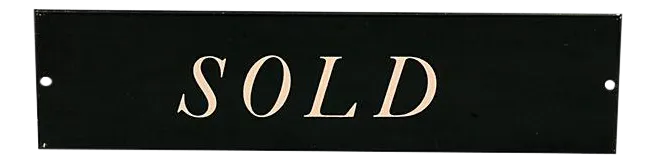 Old Store Stock Vintage Metal Sold Sign | Chairish