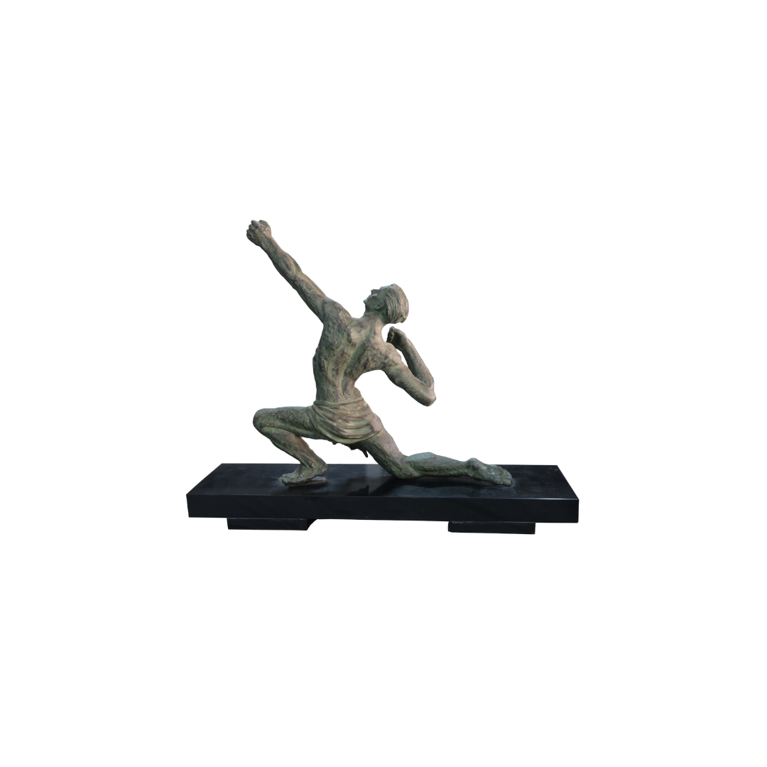 1920 French Iron Statue | Chairish