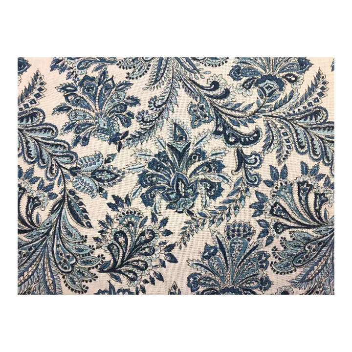 Clarence House Cassandra Linen Blue White Jacobean Floral Drapery ...
