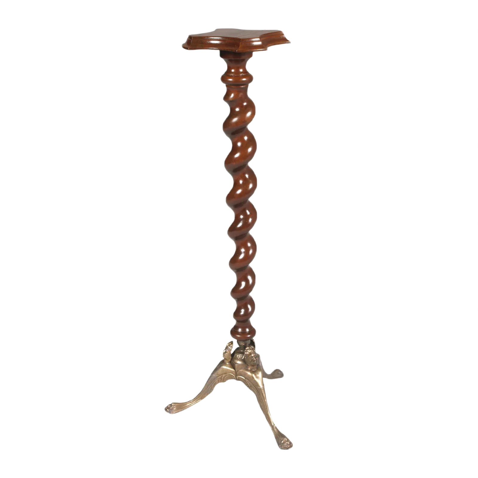 18th Century Baroque Style Walnut Column | Chairish