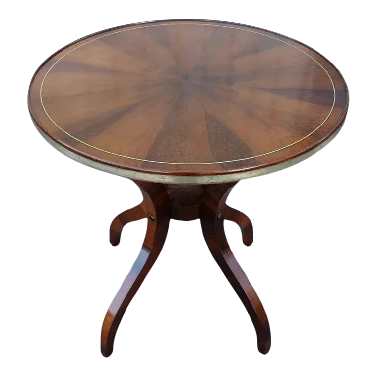 Early 20th Century Inlaid Regency Style Rosewood Book Matched Round ...