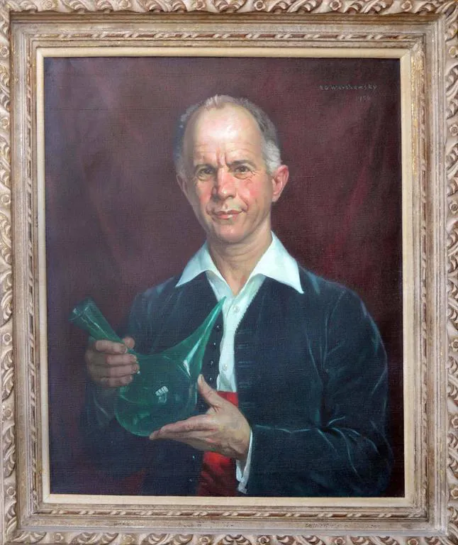 Abel George Warshawsky "Claude Wolf" 1956 Portrait Oil Painting | Chairish