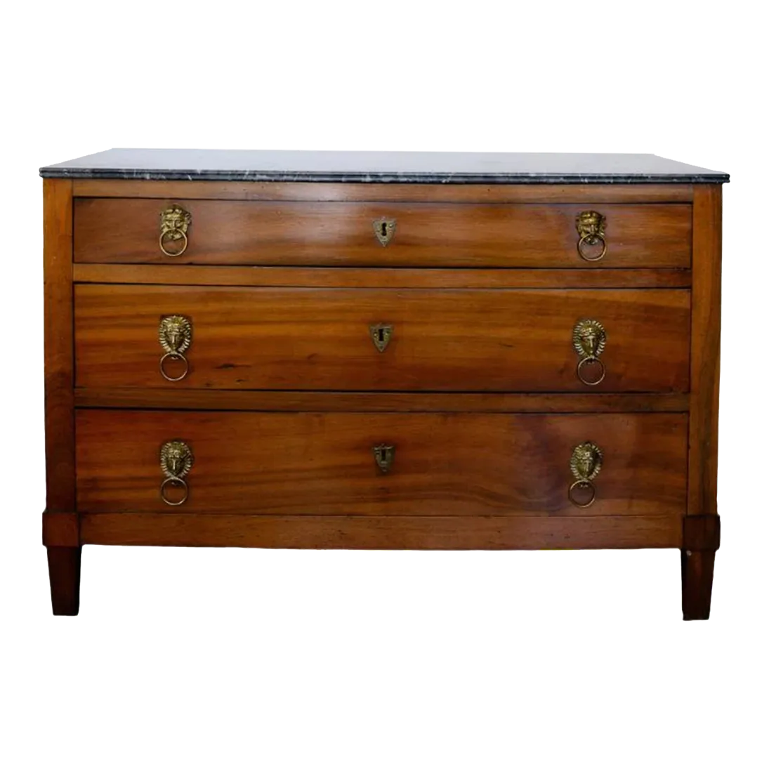 19th Century Antique French Directoire Commode With Marble Top | Chairish