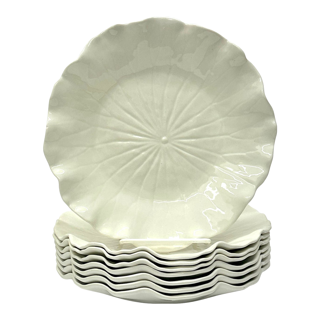 Mid 20th Century Natural White Lotus Poppytrail Side Plates by Metlox ...