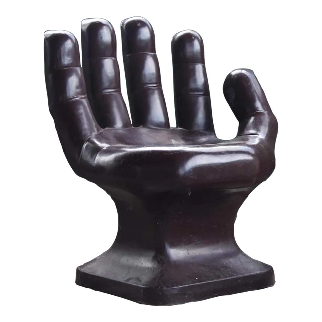 1970s Vintage Mid Century Modern Dark Brown Hand Lounge Chair | Chairish