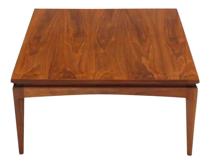 Mid-Century Modern Square Walnut Coffee Table | Chairish