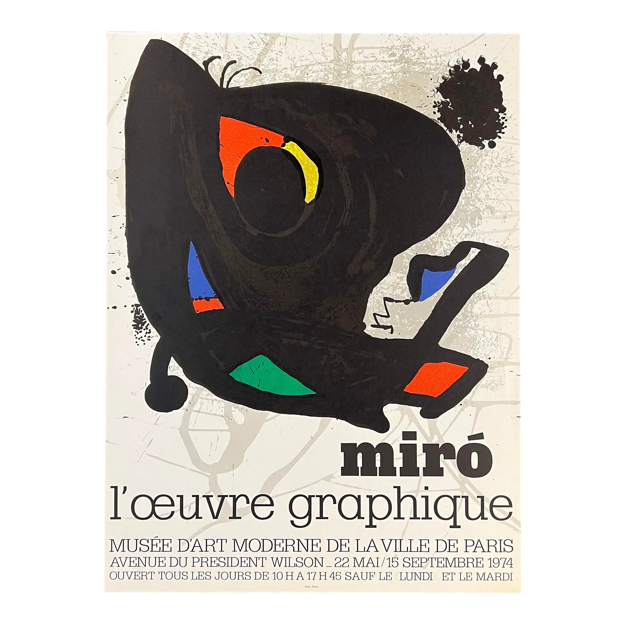 Original Joan Miró Stone Lithograph 1974 | Chairish