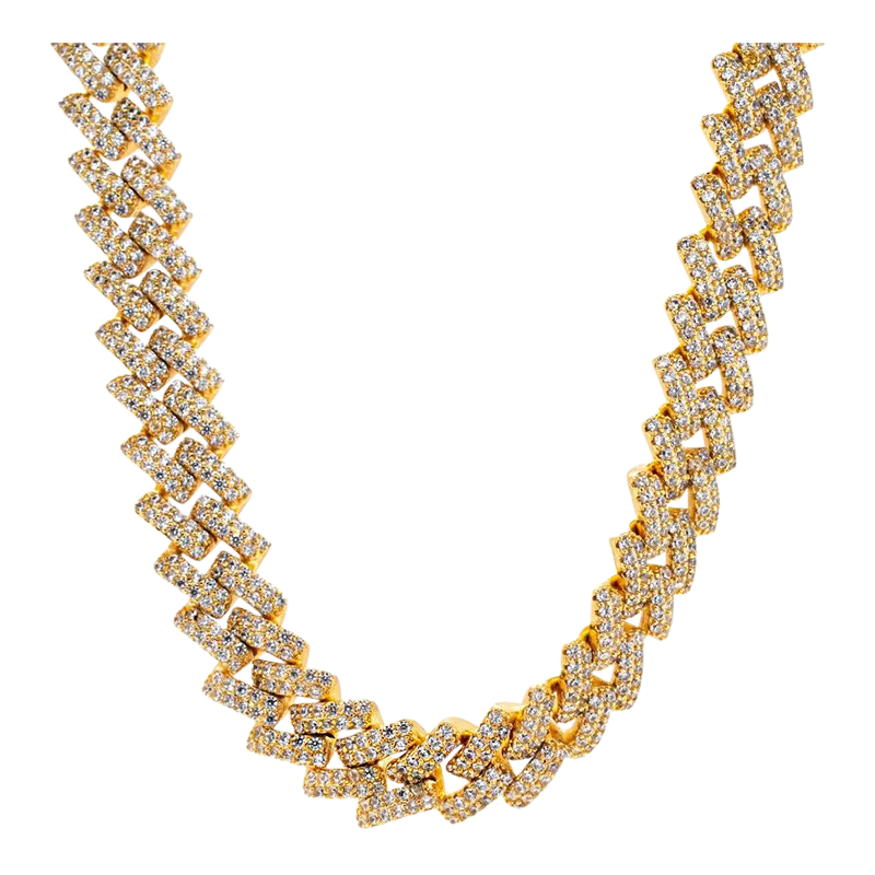 Ladies Copper Miami Cuban Chain Necklace | Chairish
