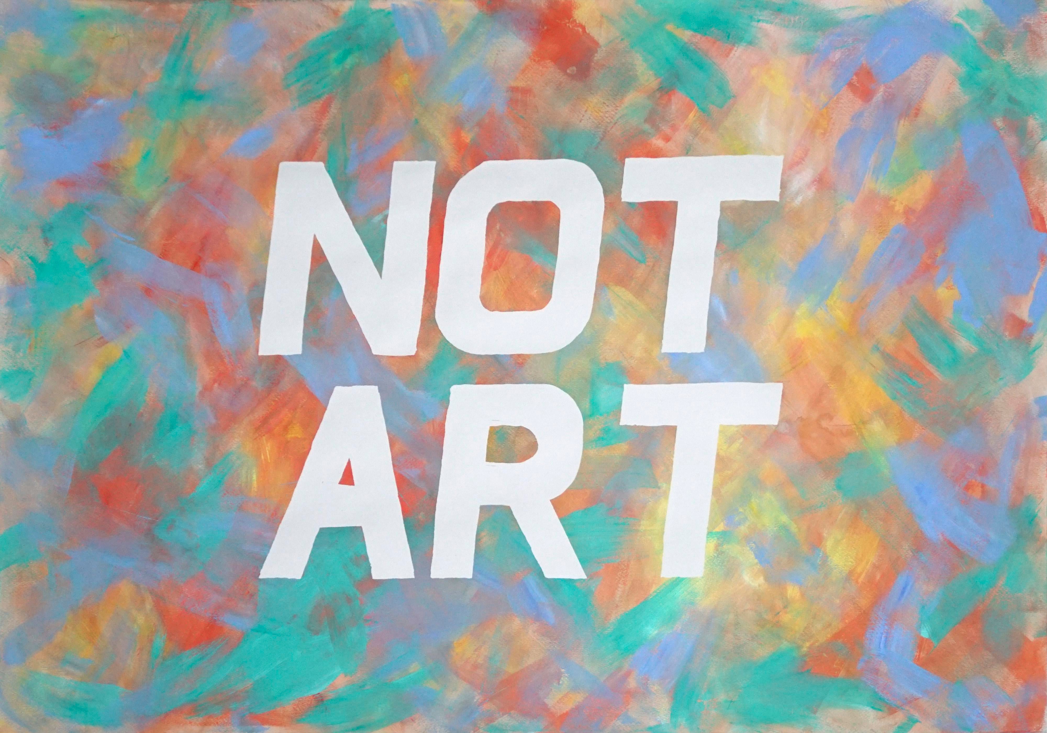 2021 "Not Art" Contemporary Calligraphy Acrylic Painting on Paper ...