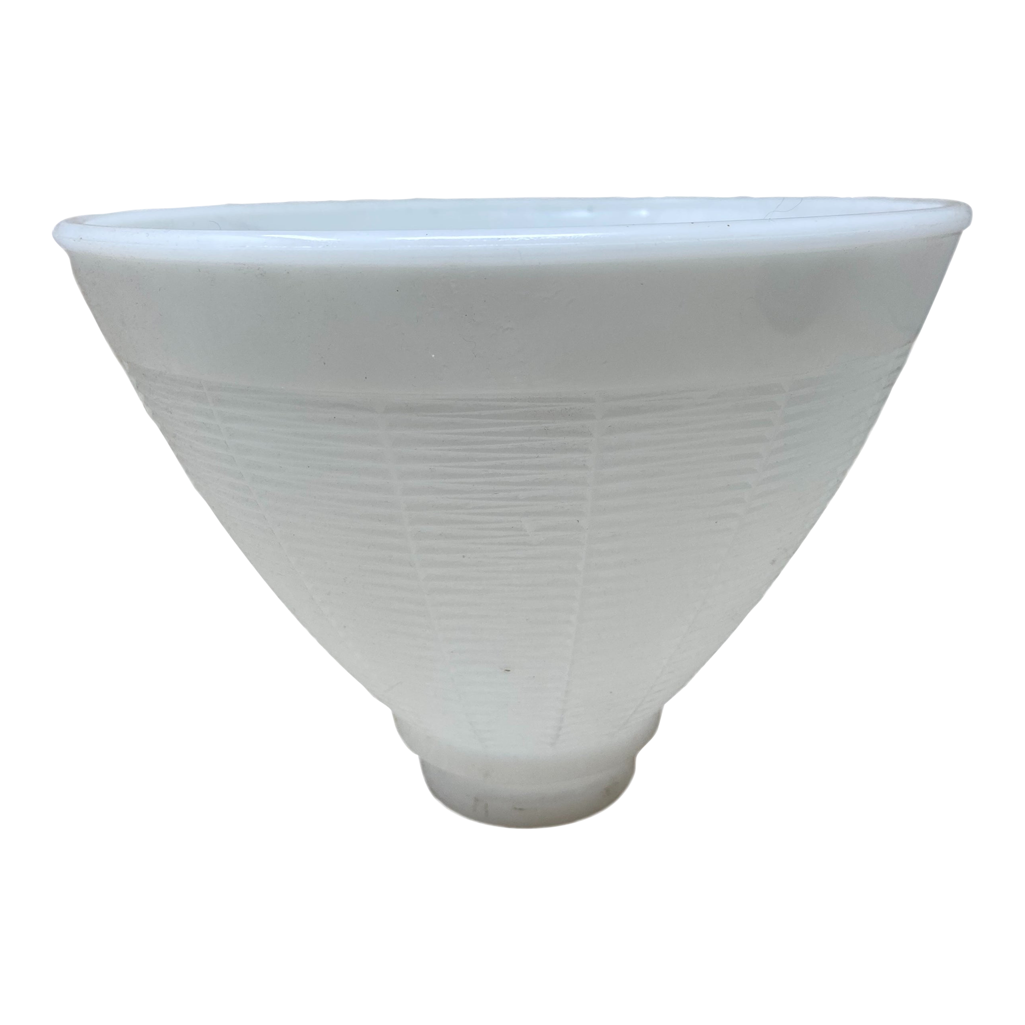 Vintage 8" Vertical Ribbed Milk Glass Diffuser Floor Table Lamp Shade ...