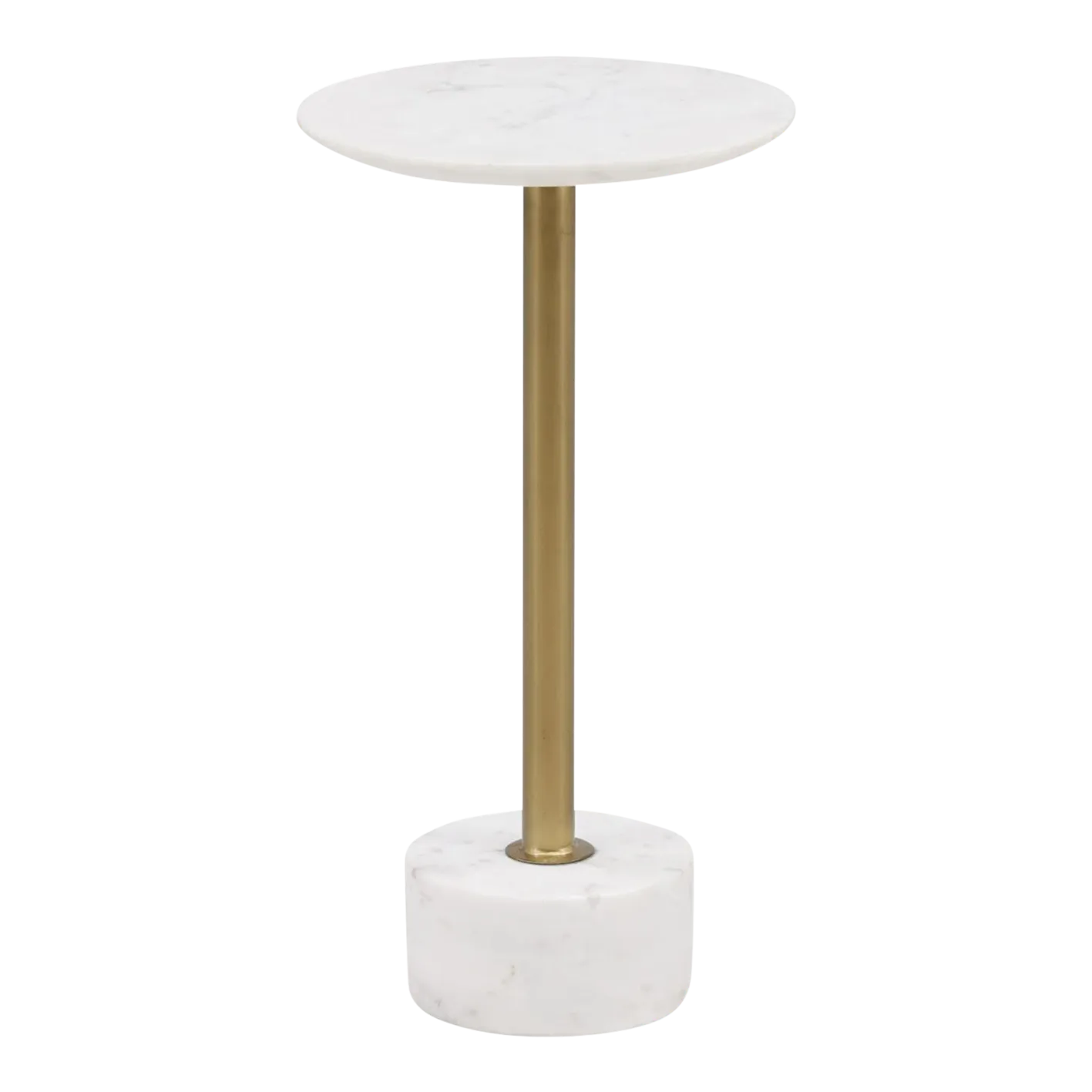 Small White Marble Side Table | Chairish