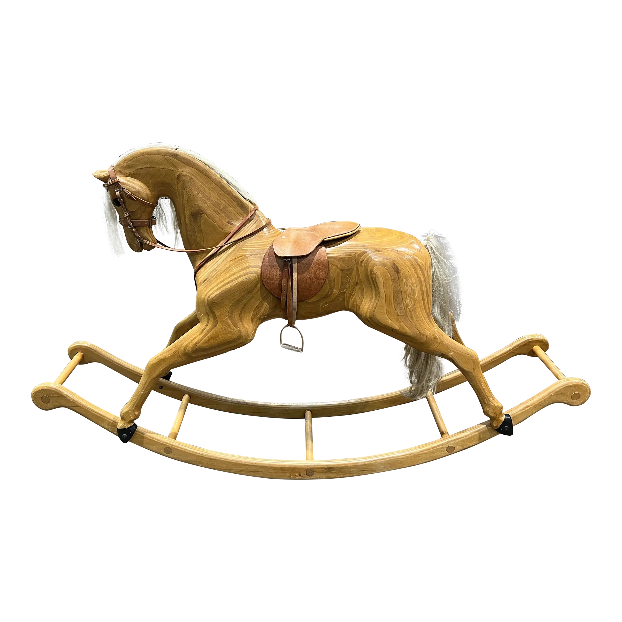 Mid 20th Century Life Sized Rocking Horse | Chairish