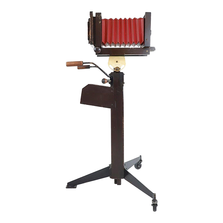 Wooden Plate Folding Photographic Camera with Stand | Chairish