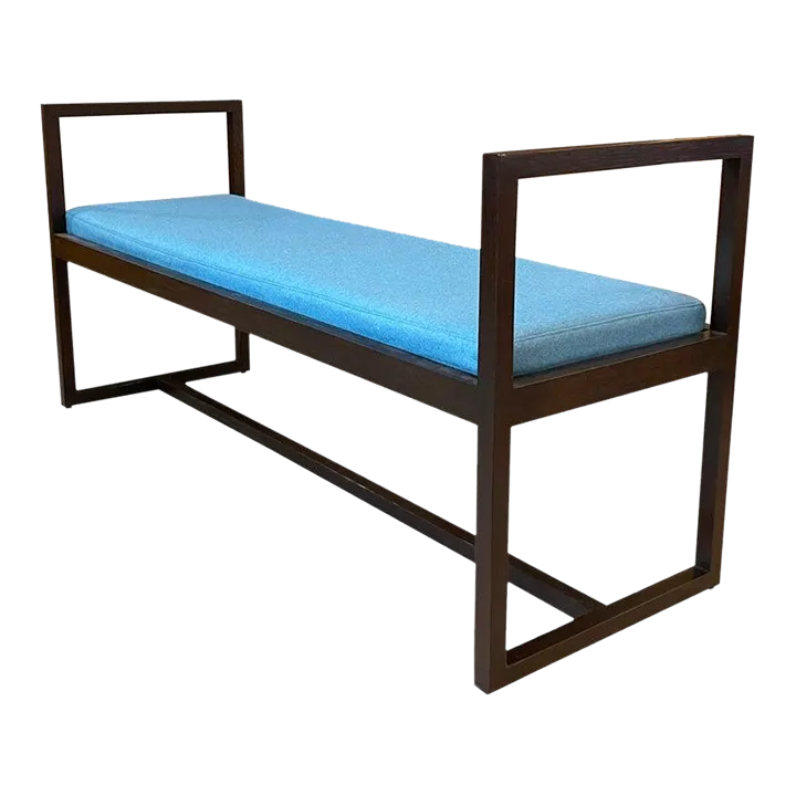 1950s Mid Century Modern Lacquered Mahogany Bench | Chairish