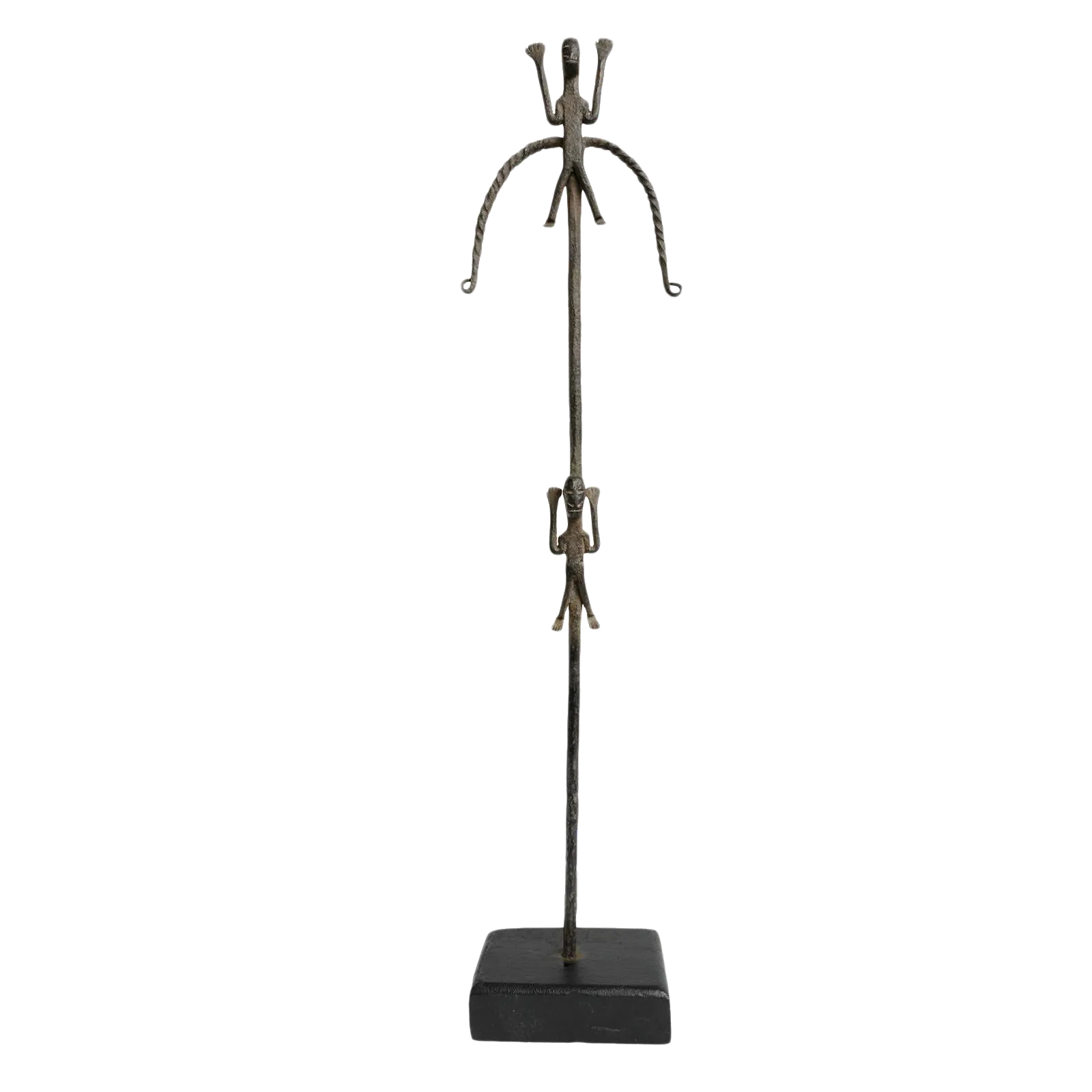 Late 19th Century Bamana Iron Staff With Figures | Chairish