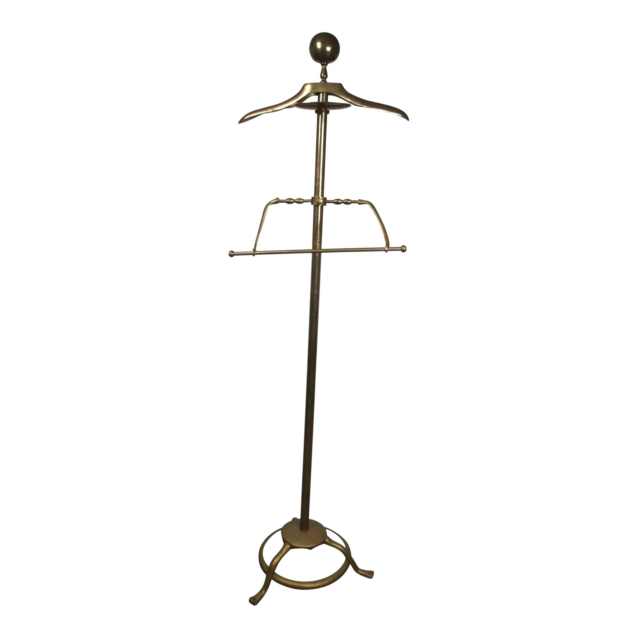 Mid 20th Century Vintage Korean Brass Gentlemen's Clothing Valet Butler ...