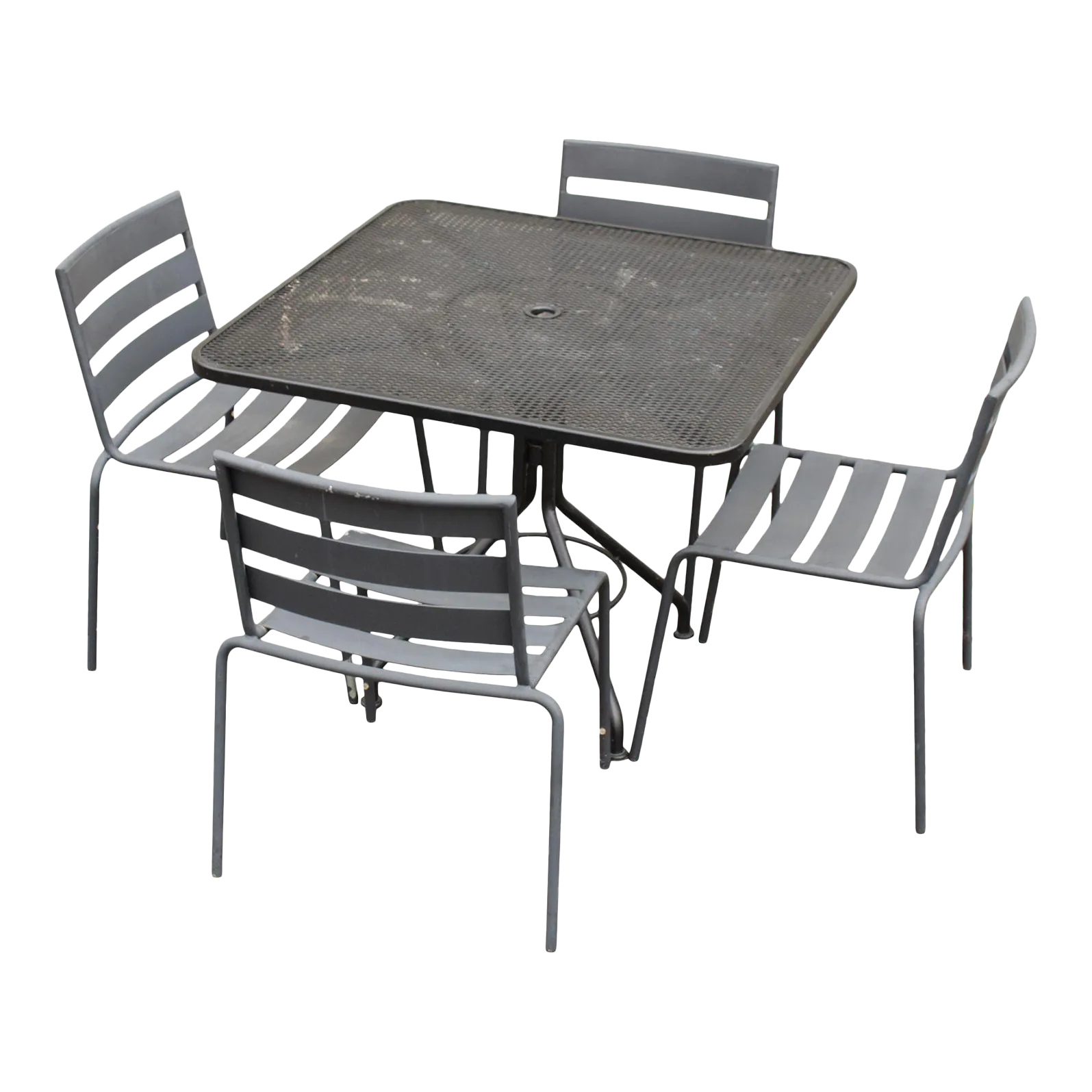 Early 21st Century Metro' Cast Iron Outdoor Dining Set - 5 Pieces ...