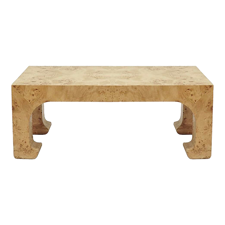 Burl Wood Coffee Table, Natural Finish. | Chairish
