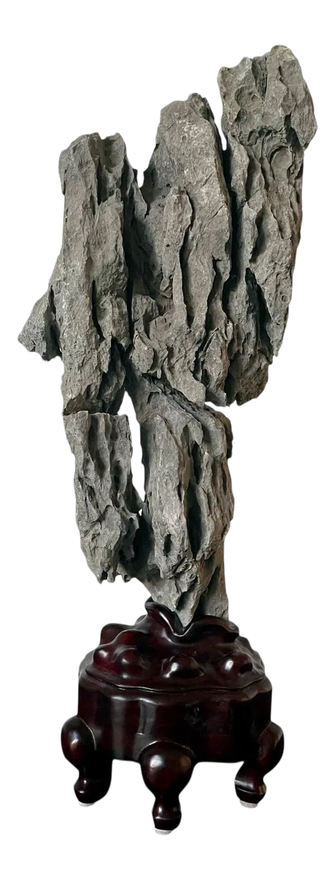 Extraordinary Chinese Scholar Rock Ying Stone on Stand | Chairish