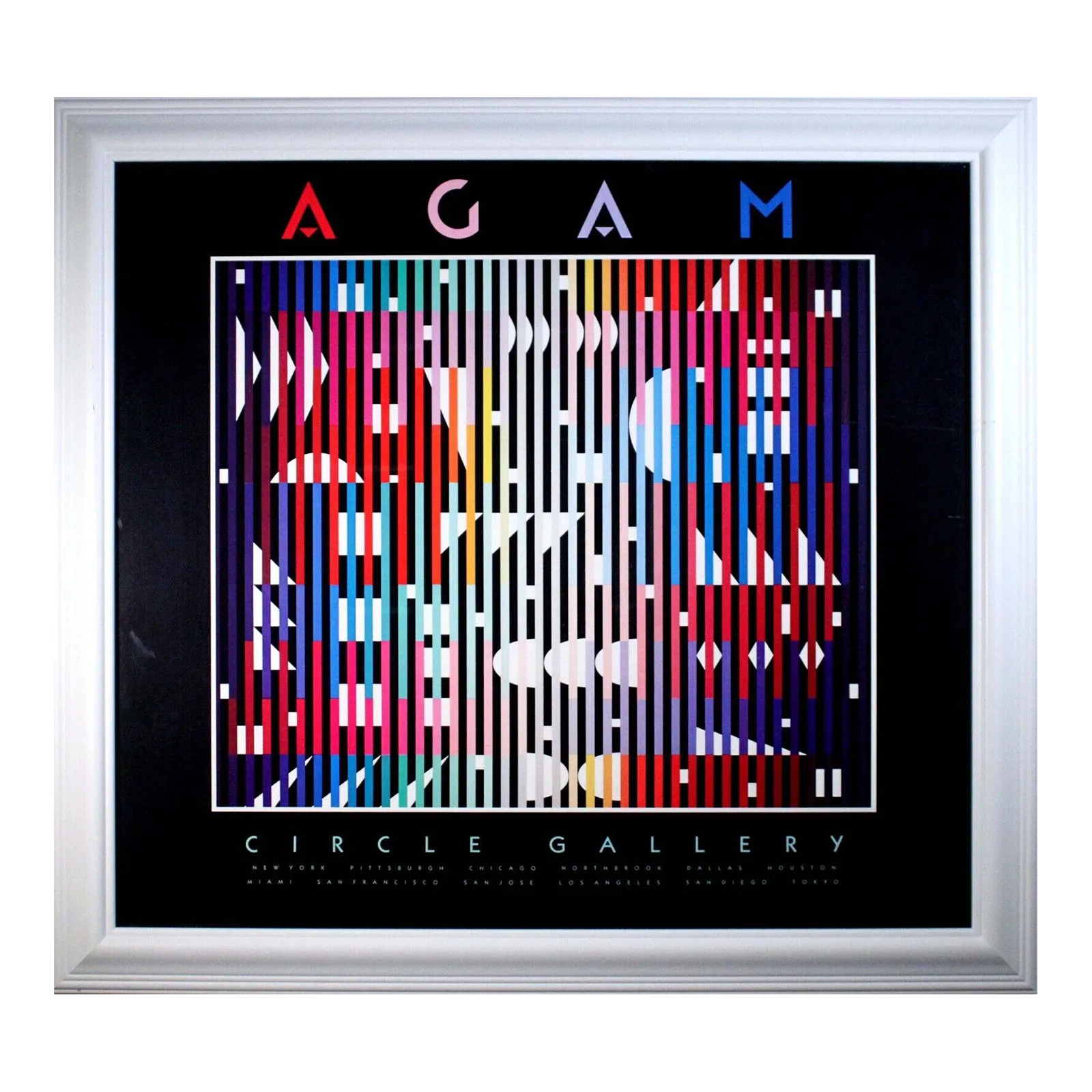 Yaacov Agam Sparkling Night Rainbow Circle Gallery Modern Poster 1985 ...