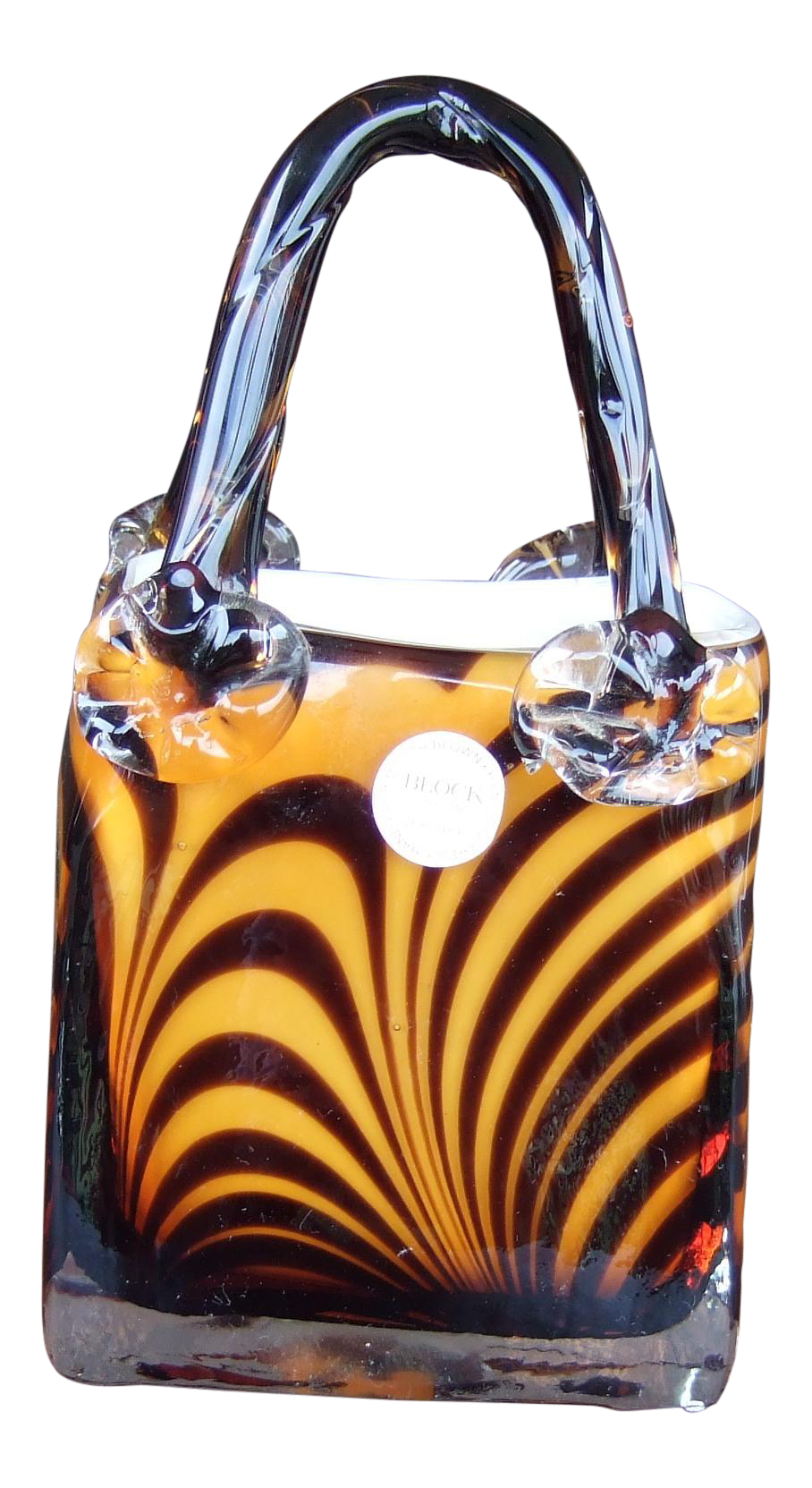 Murano-Style Art Glass Purse | Chairish