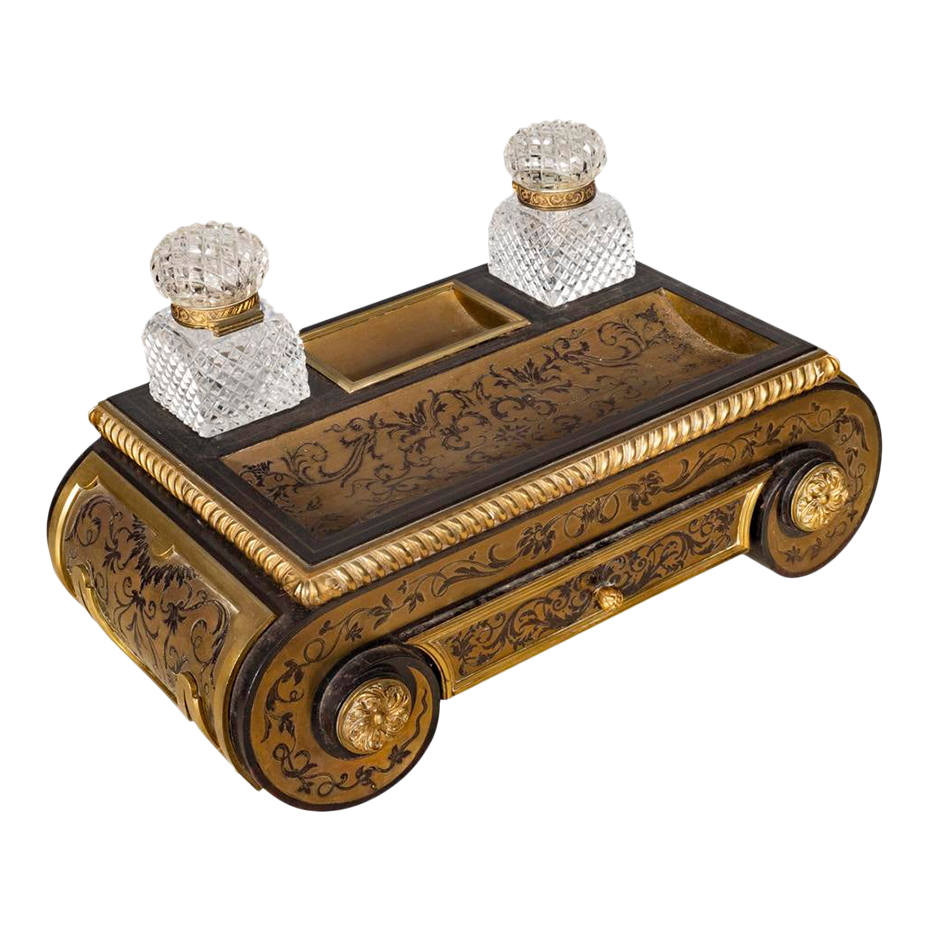 Napoleon III Boulle Inkstand | Chairish