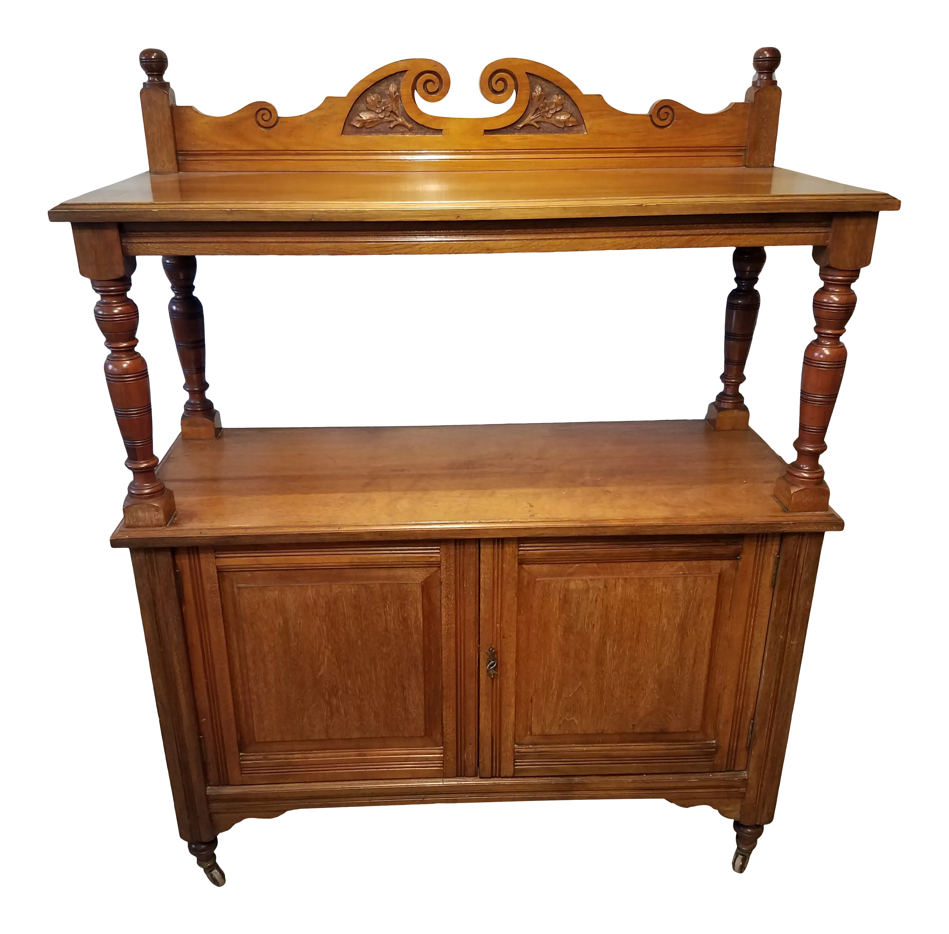 1910s Antique Buffet Trolley with Wheels | Chairish