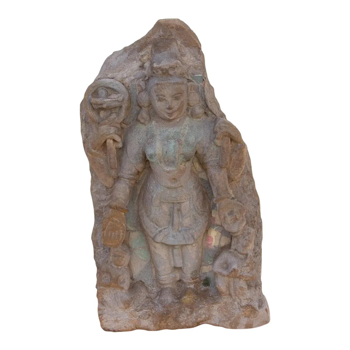 Mid 19th Century Indian Yakshi Stone Statue | Chairish