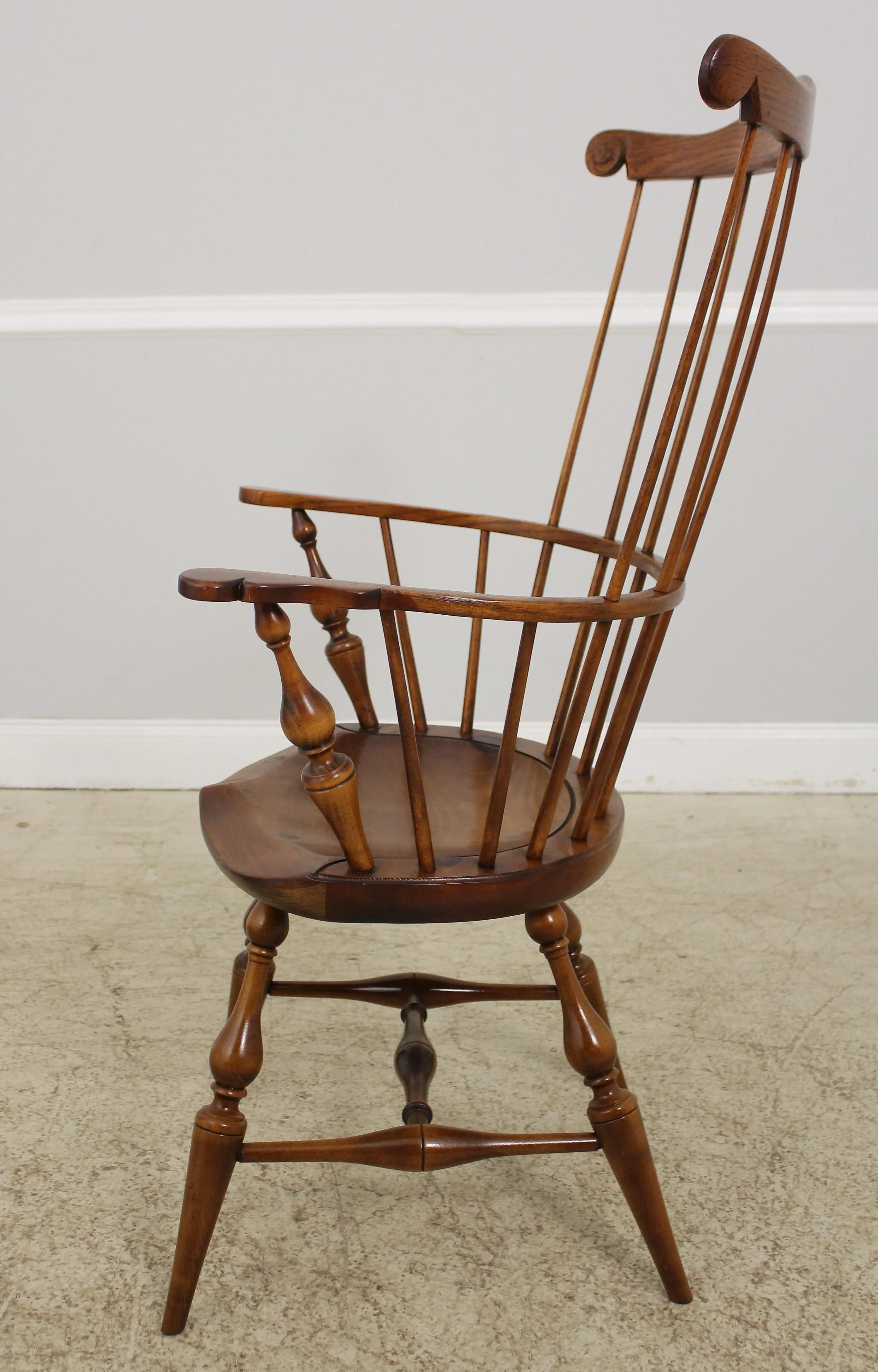 High back windsor bench store