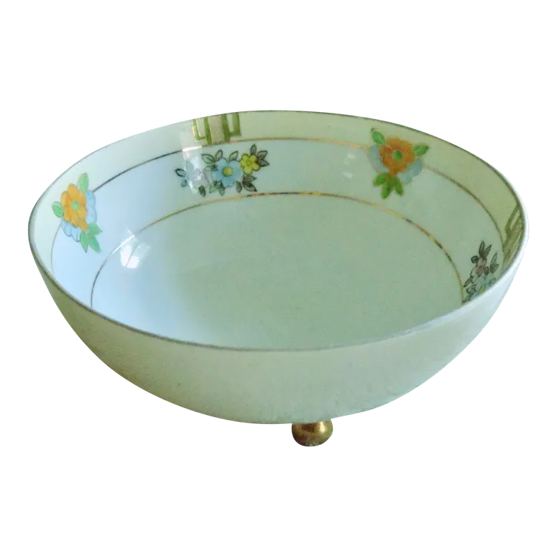 1920s Meito China Nippon Era Japanese Handpainted Finger Bowl | Chairish