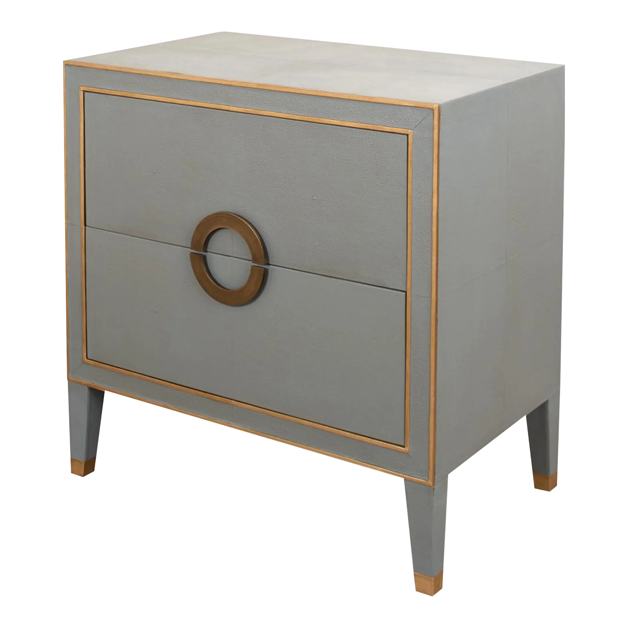 Modern Gray Nightstand | Chairish