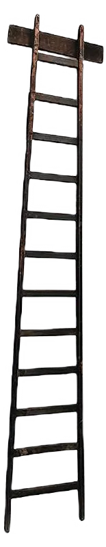 Vintage Belgian Wooden Ladder, 1940s | Chairish