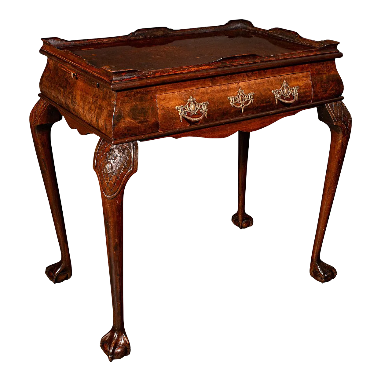 1880's Antique Silver Display Table | Chairish