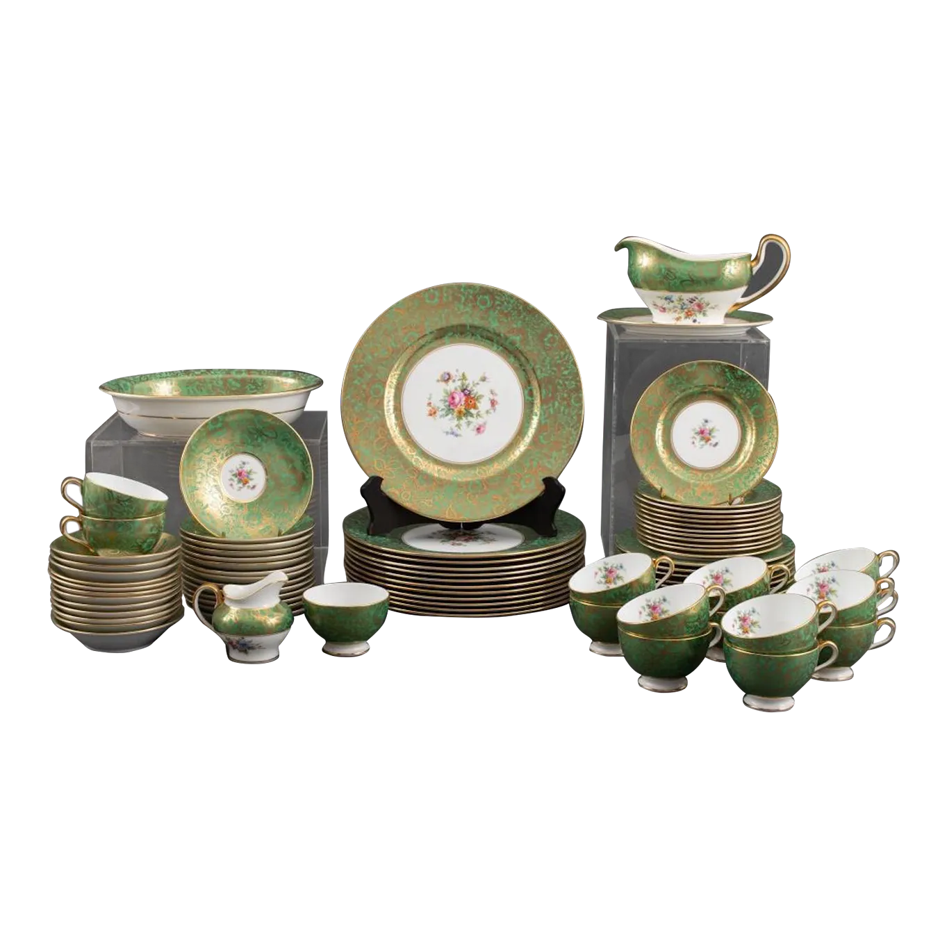 English Minton Porcelain Tableware Dinner Service / Twelve People ...
