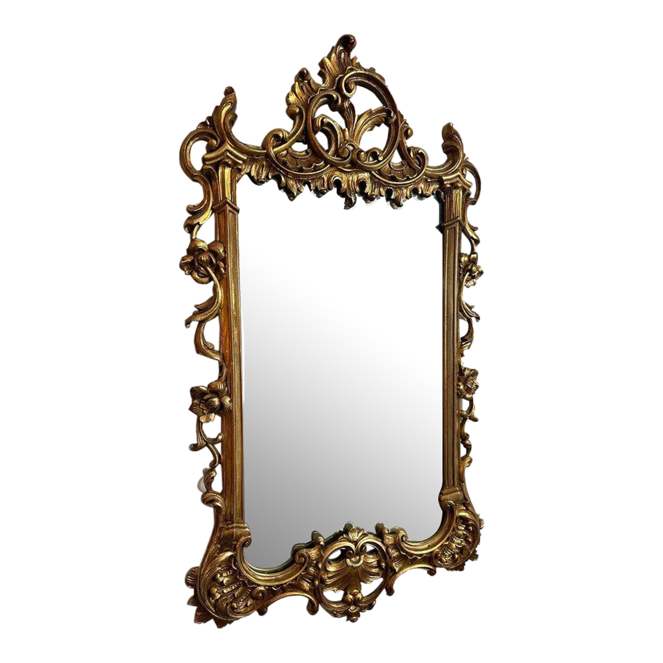 Mid 20th Century Gilt Baroque Mirror, Syroco | Chairish
