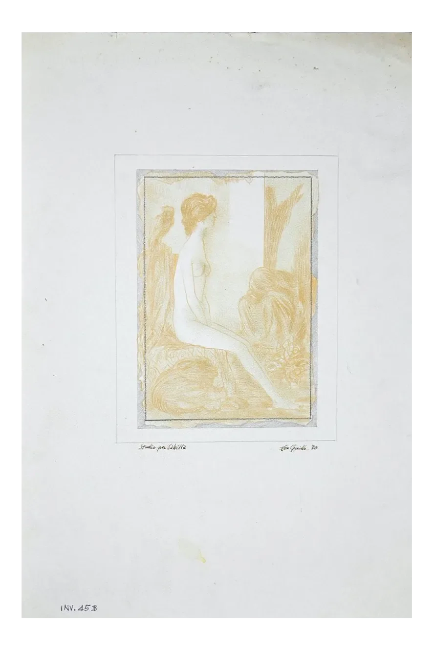 Leo Guida, Study for A Sybil, Original Drawing, 1970 | Chairish
