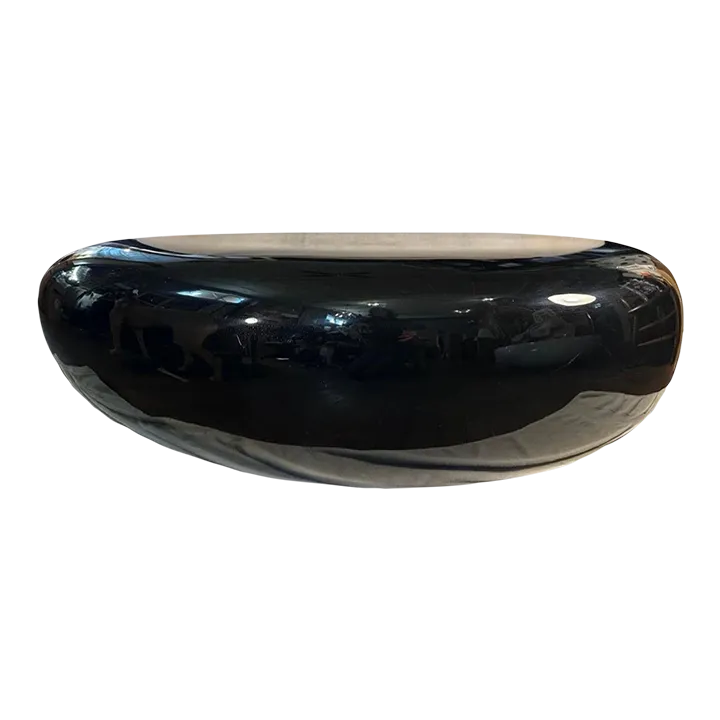 1970s One Black Jason Phillips Riverstone Coffee Table | Chairish