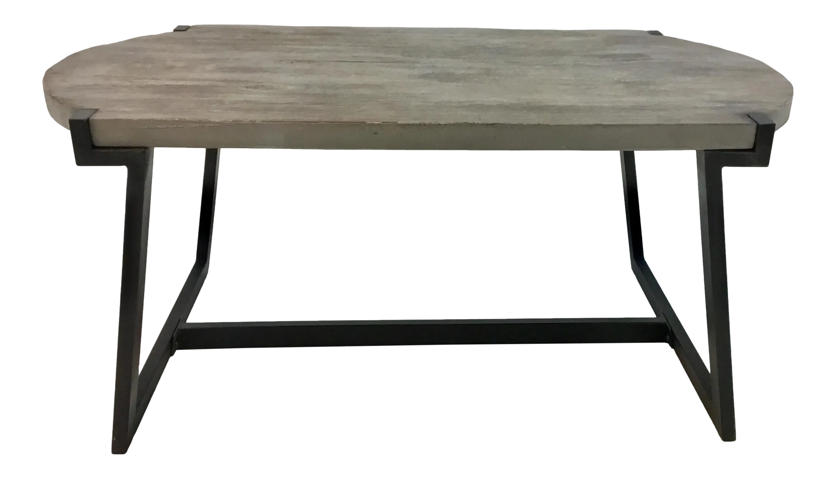 Cyan Co. Weayhered Gray and Iron Cocktail Table | Chairish