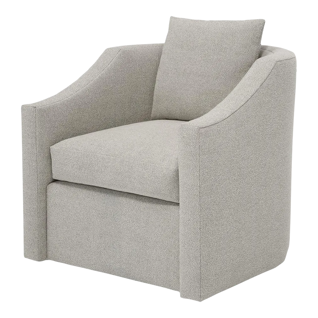 Tibor Wellington Gray Upholstered Wilson Swivel Chair From the Madeline ...