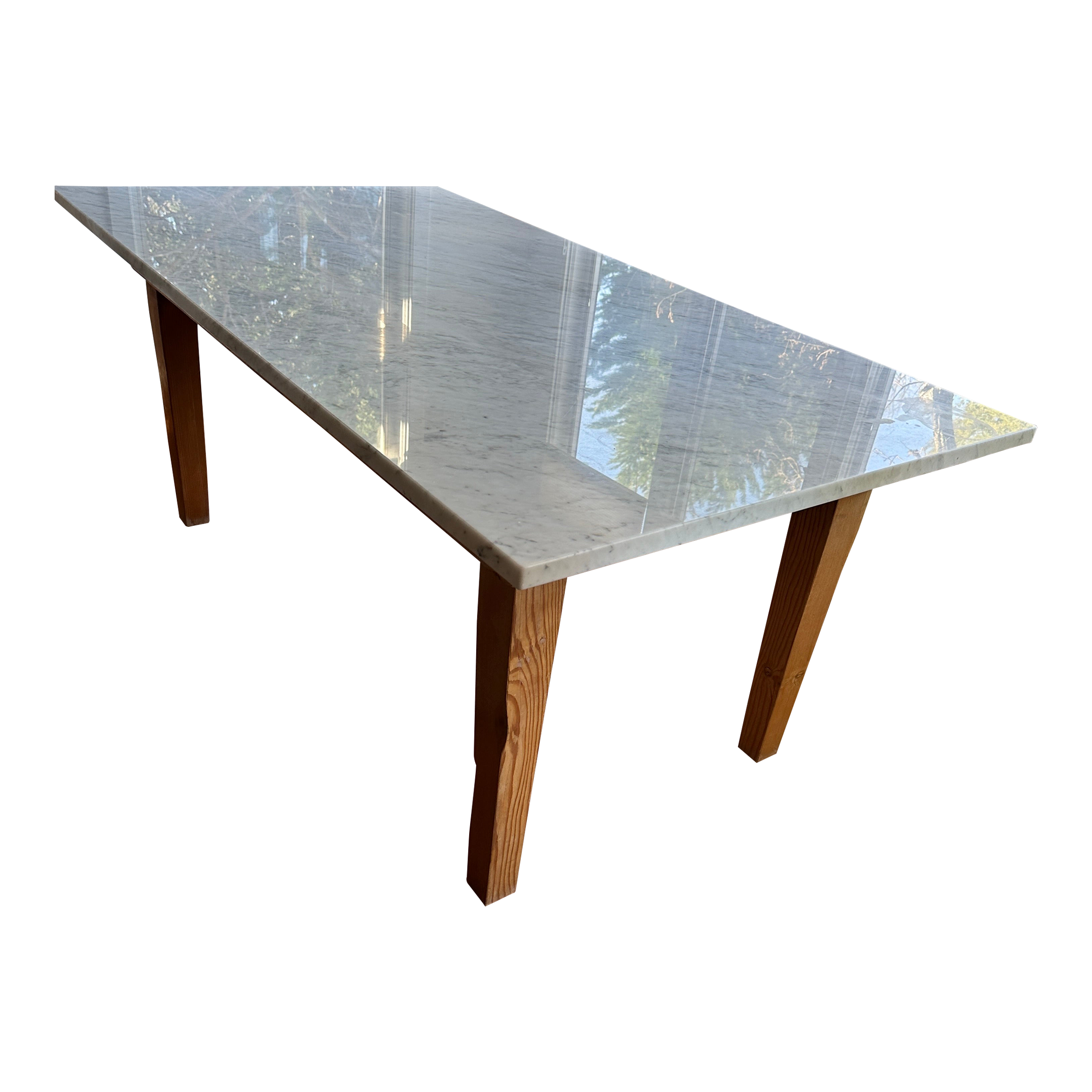 Marble Top Dining Table | Chairish