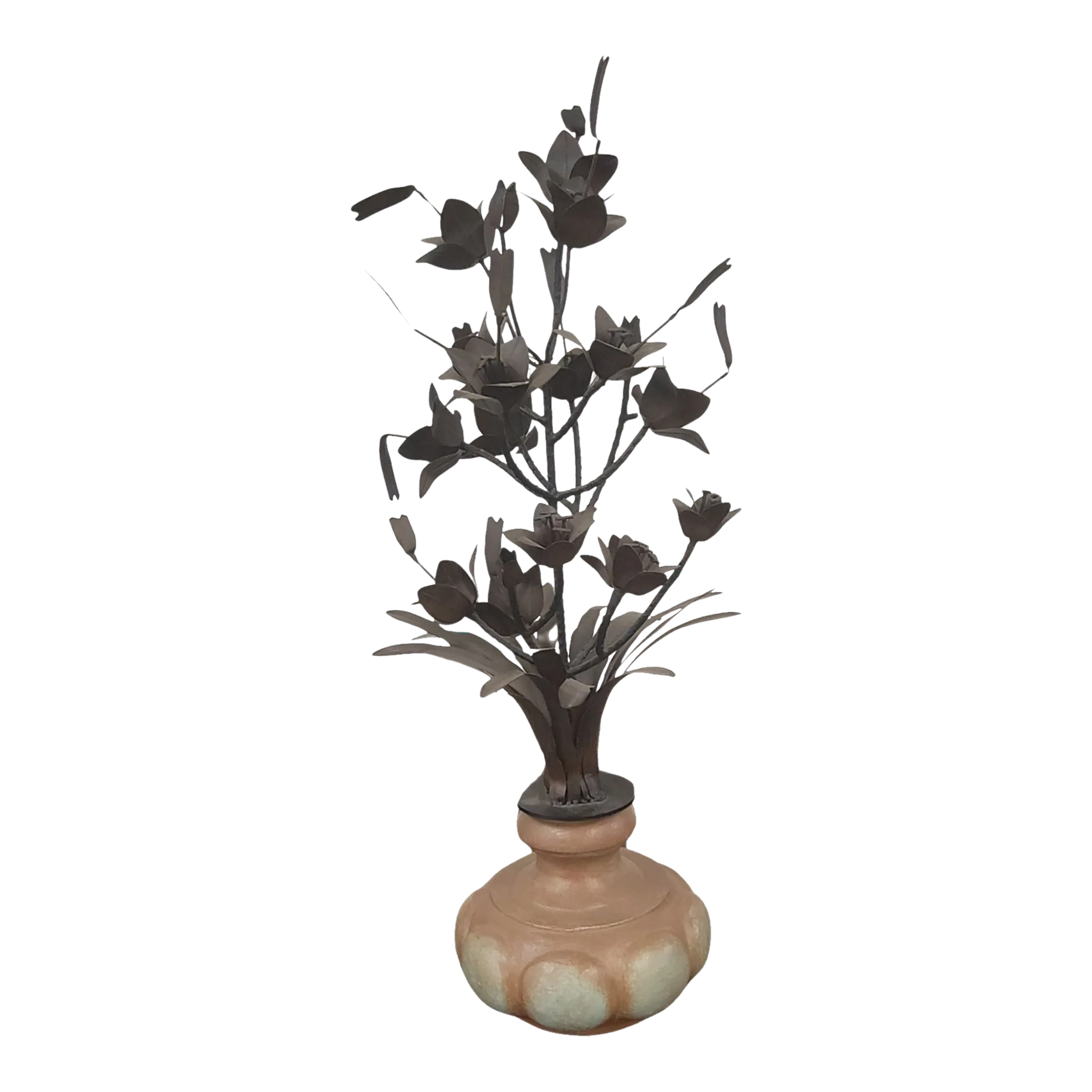 Mid Century Hand Forged Iron Sculpture | Chairish