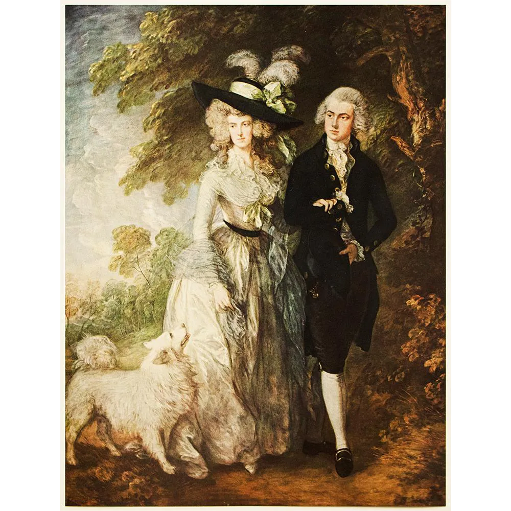 1956 After Thomas Gainsborough "The Morning Walk", Vintage Full-Color ...