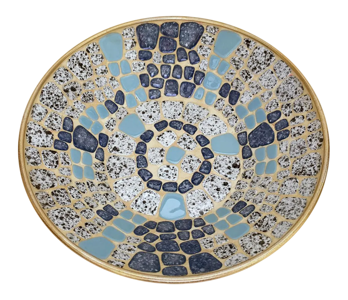 Vintage Mosaic Tile Bowl | Chairish