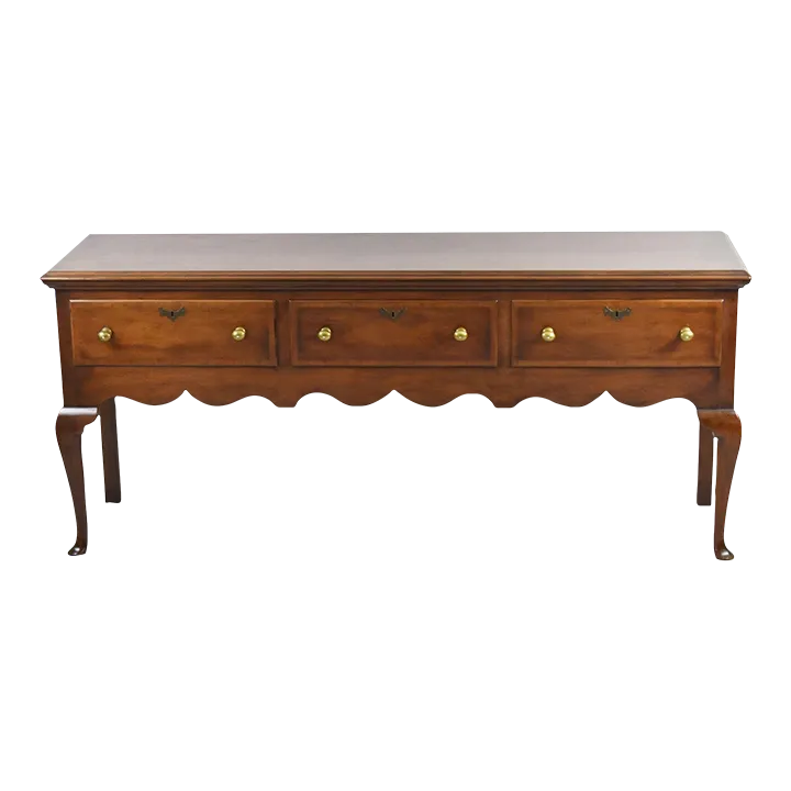 Kittinger Colonial Williamsburg Banded Mahogany Sideboard Huntboard Cw ...