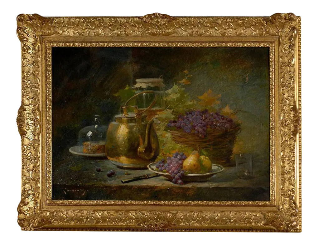 1860s French Still-Life Painting by Agénorie Monique Laurenceau, Framed ...