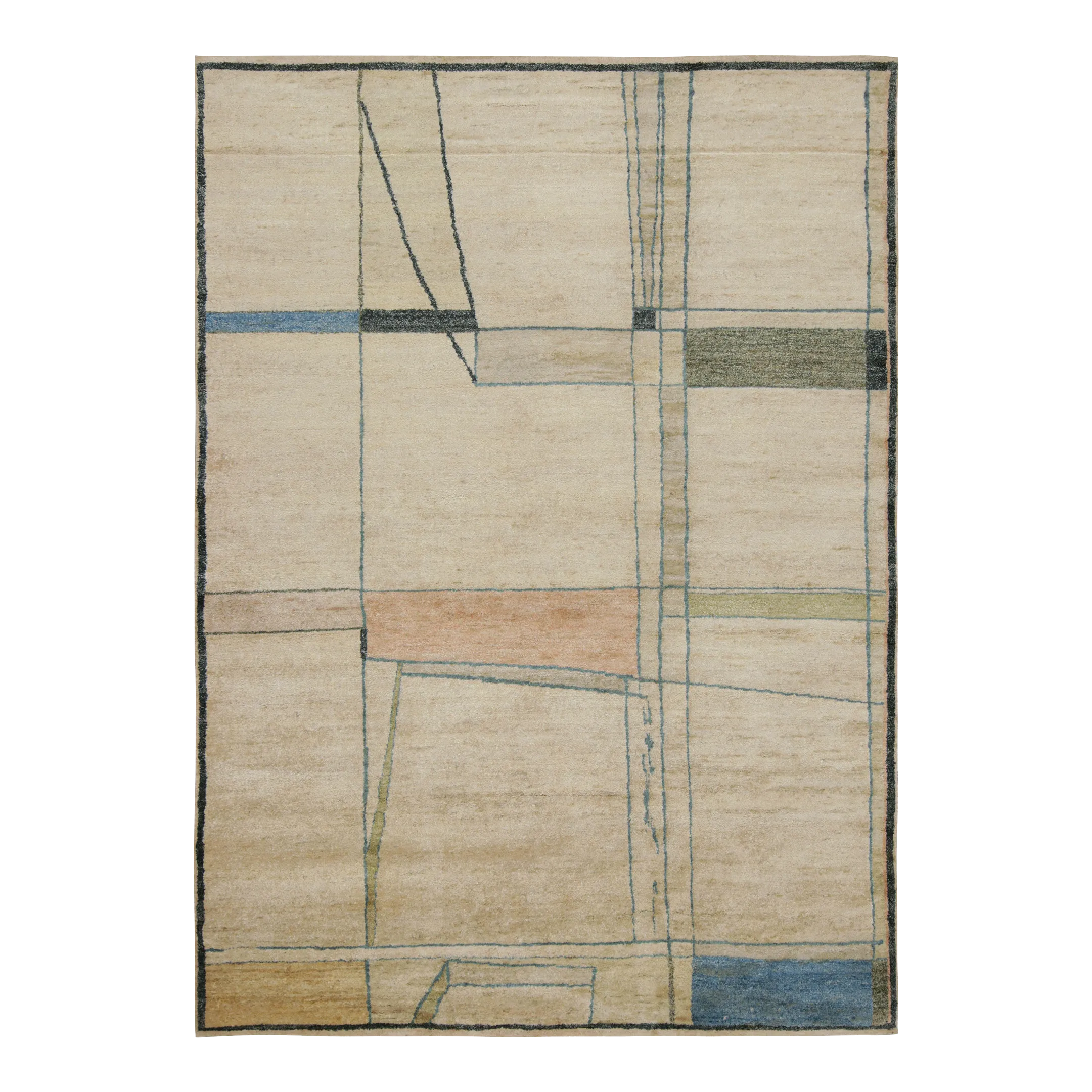 Rug & Kilim’s Contemporary Abstract Rug With Minimalist Geometric ...