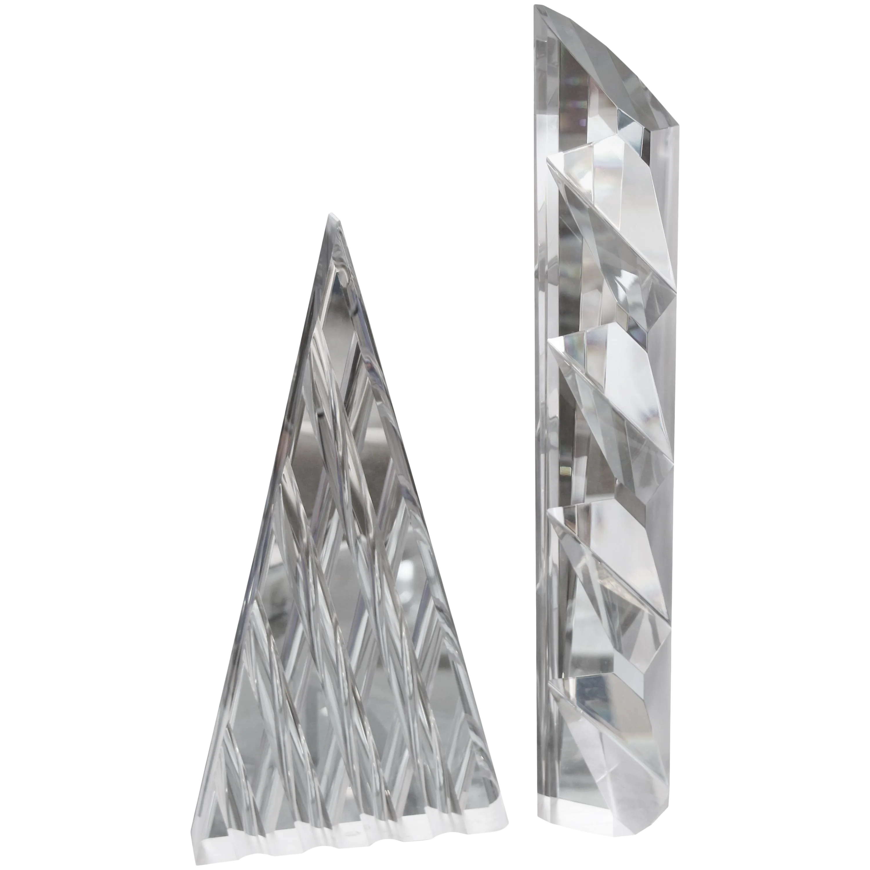 Two Large Lucite Sculptures | Chairish