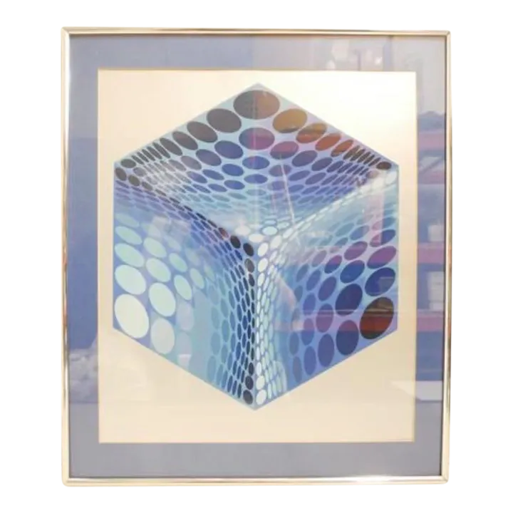 1960s Op Art Numbered Screenprint by Victor Vasarely | Chairish