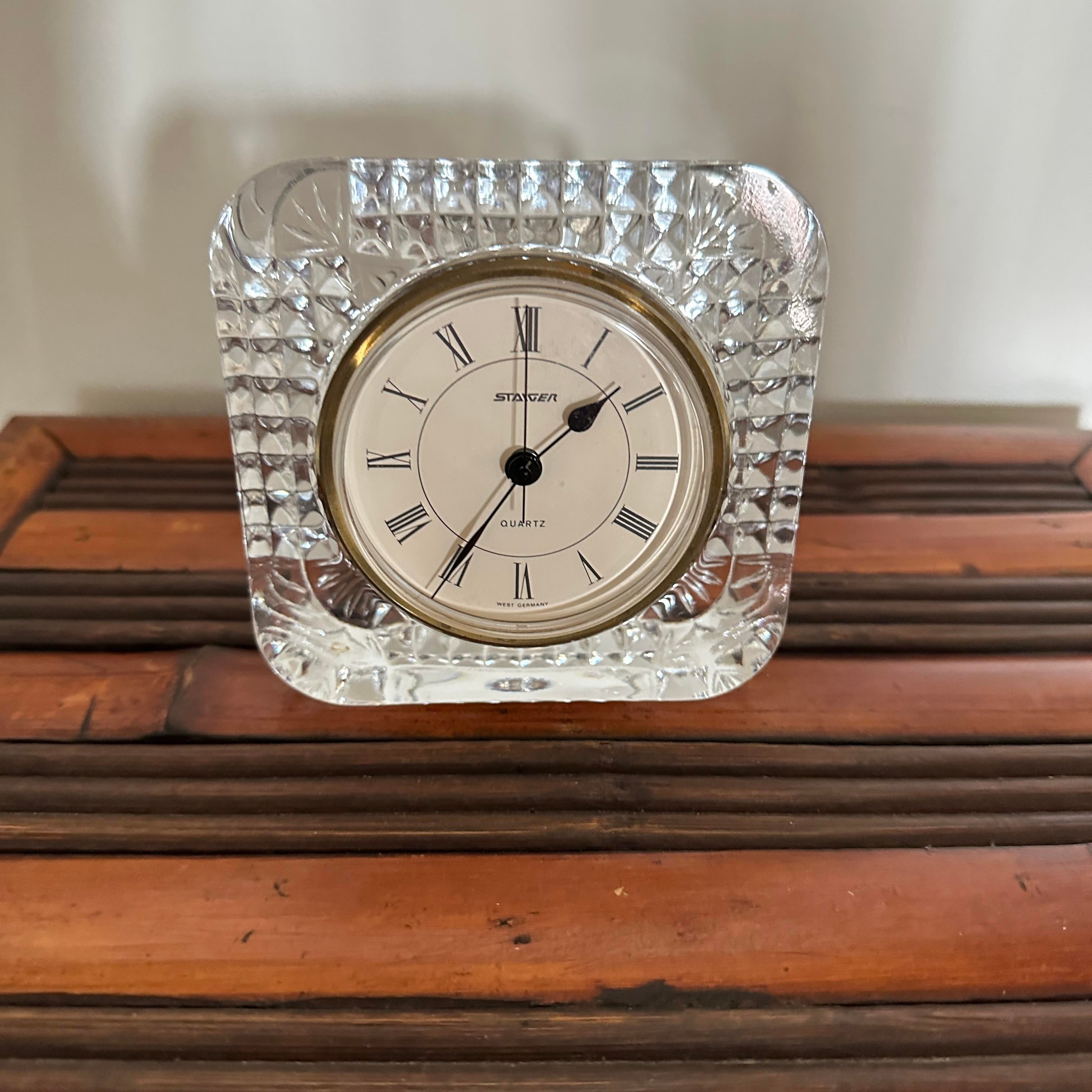 Vintage 1960's Crystal Staiger Quartz Germany Clock