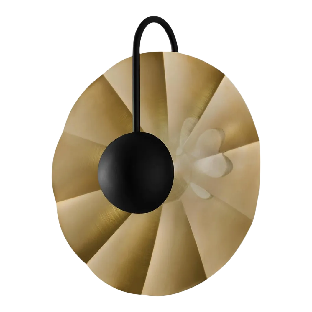 Brass Wall Reflector Ceiling Light, Large | Chairish